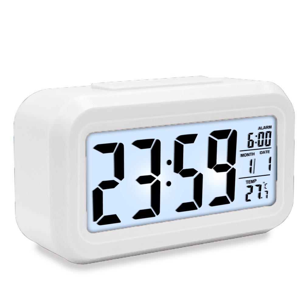 LCD Wecker Digital Alarmwecker Uhr Kalender Beleuchtet ...