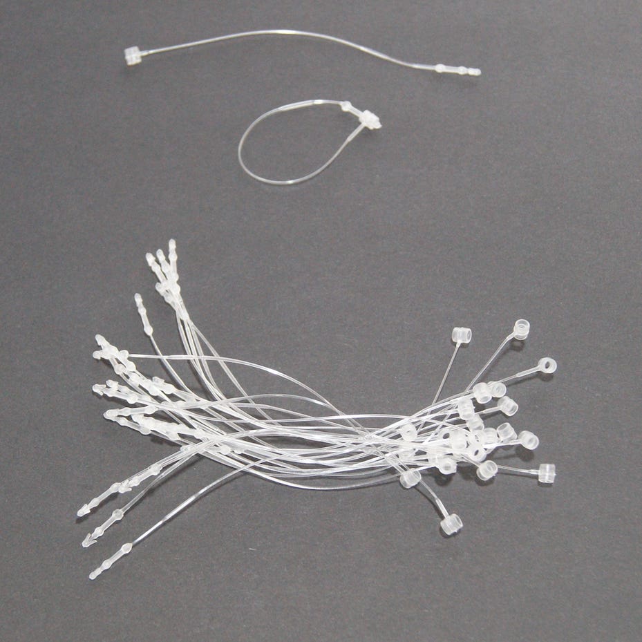 1000x 90mm Sicherheitsfäden Loop Pins Loop Lock für Etiketten Loop Ring ...